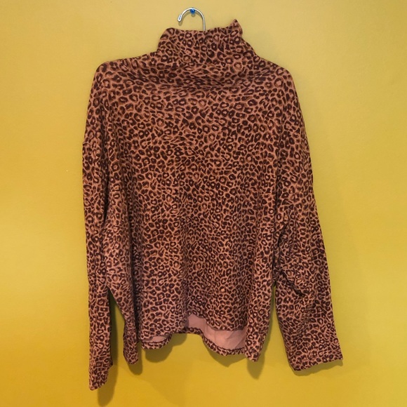 Tops | Leopard Print Turtleneck | Poshmark